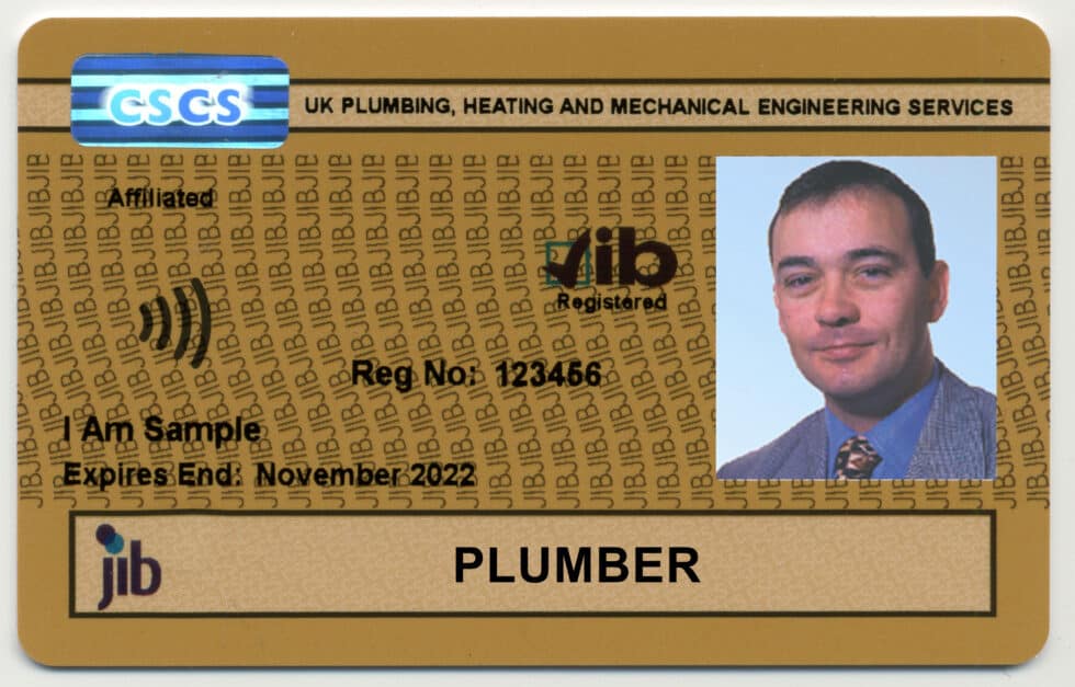 CSCS – Cards_Core – Plumber Gold - Joint Industry Board